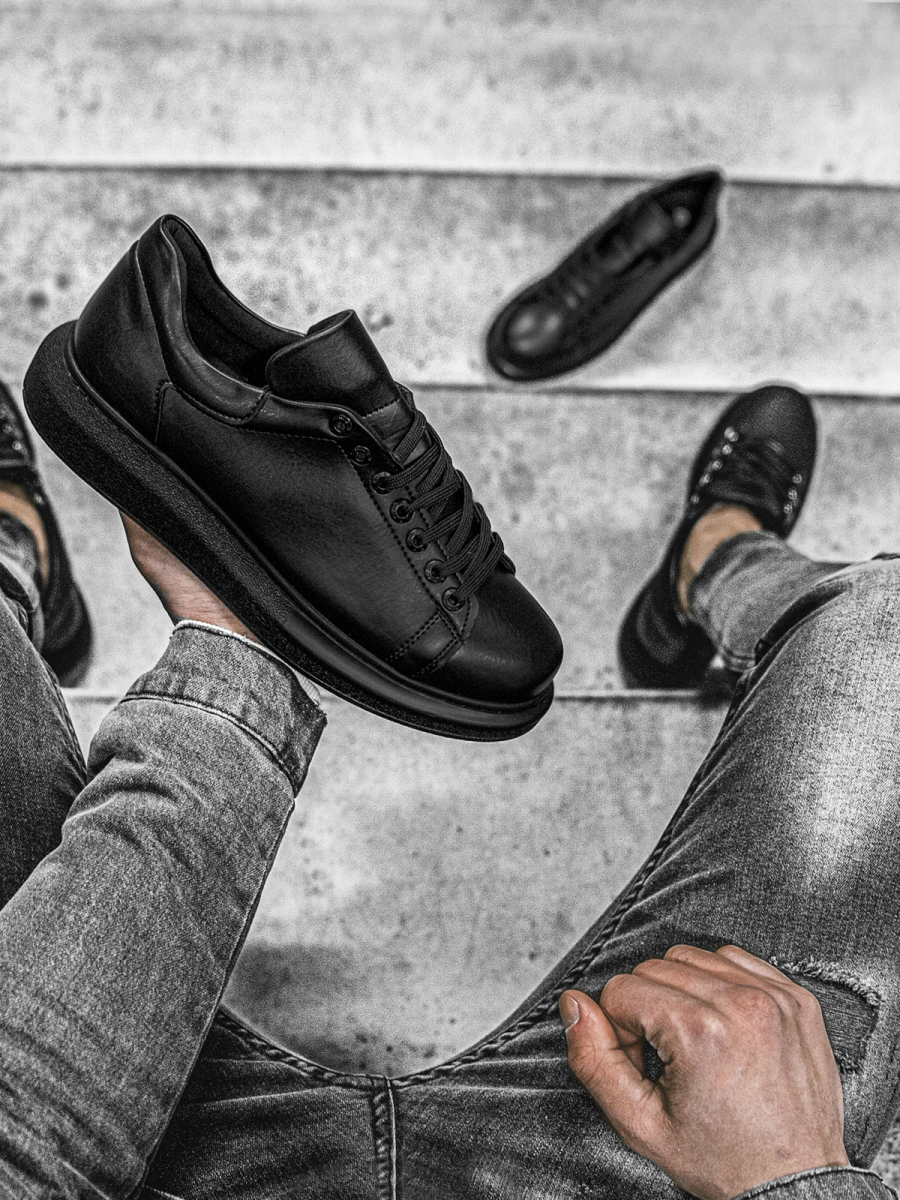 Baskets Homme Noir OZONEE CH/257 | OZONEE