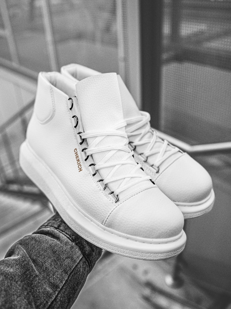 Baskets montantes Homme Blanc OZONEE CH/258 | OZONEE