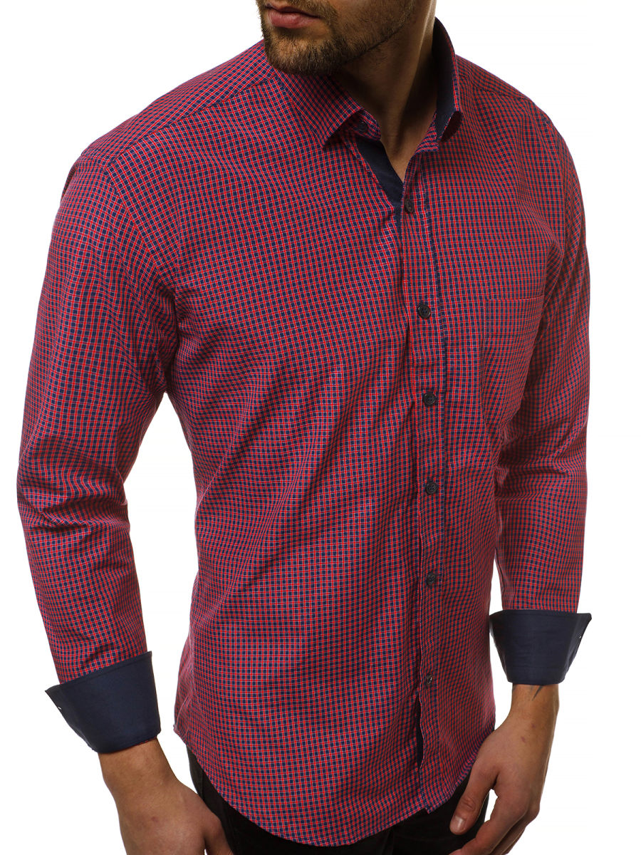 Chemise Homme Rouge OZONEE B/K60 | OZONEE