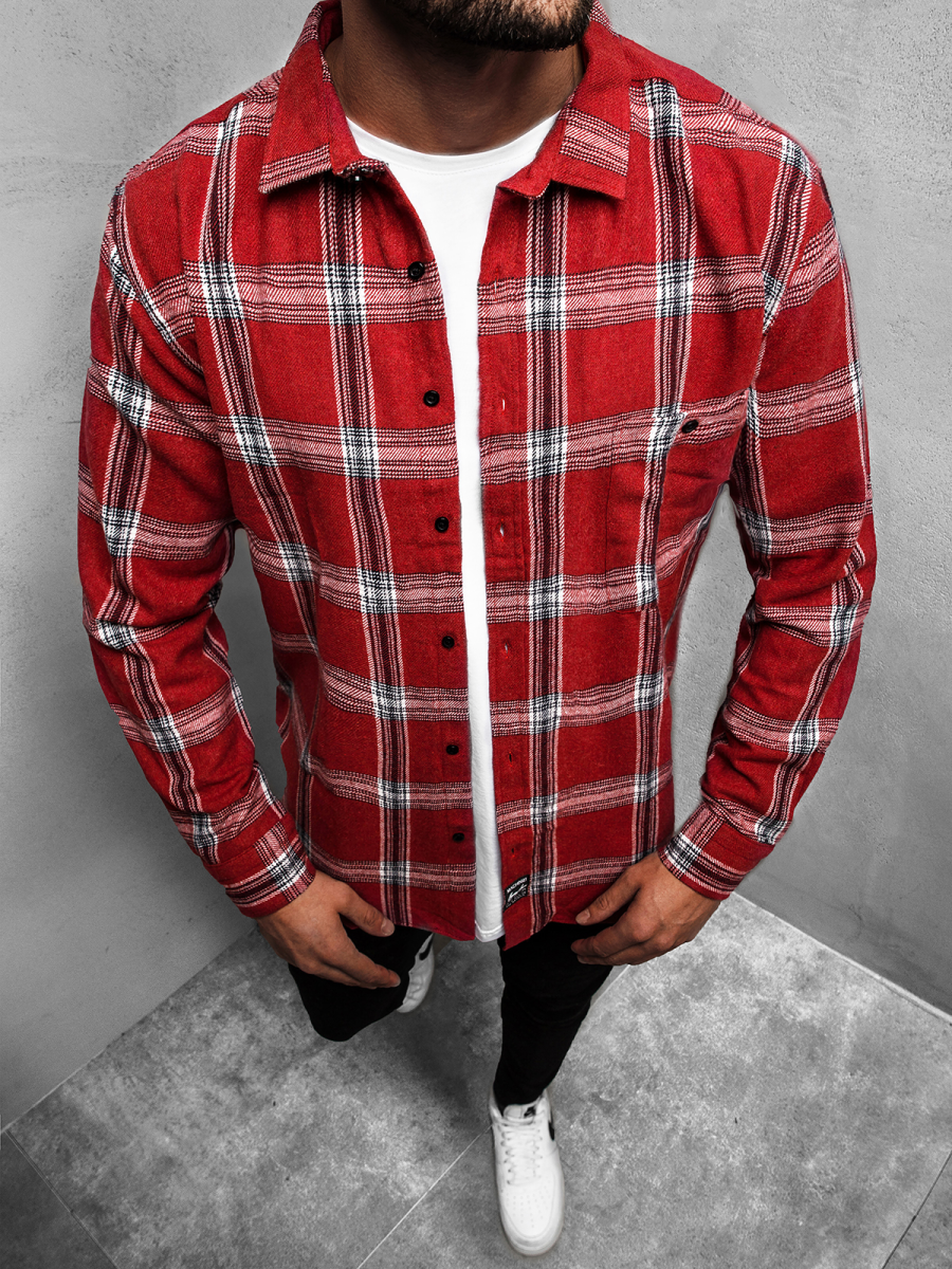 Chemise Homme Rouge OZONEE MACH/G501 | OZONEE