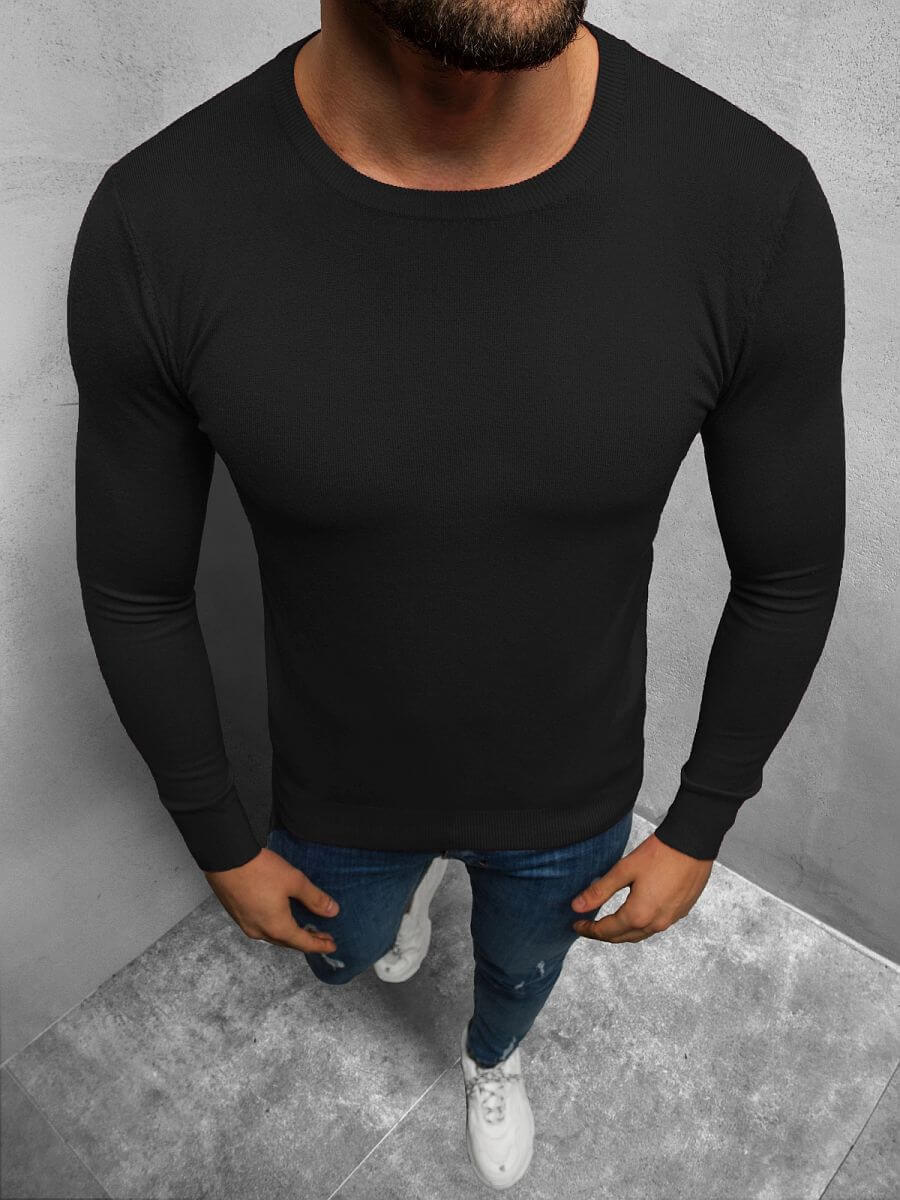 Pullover Homme Noir OZONEE TMK/YY01/1 | OZONEE