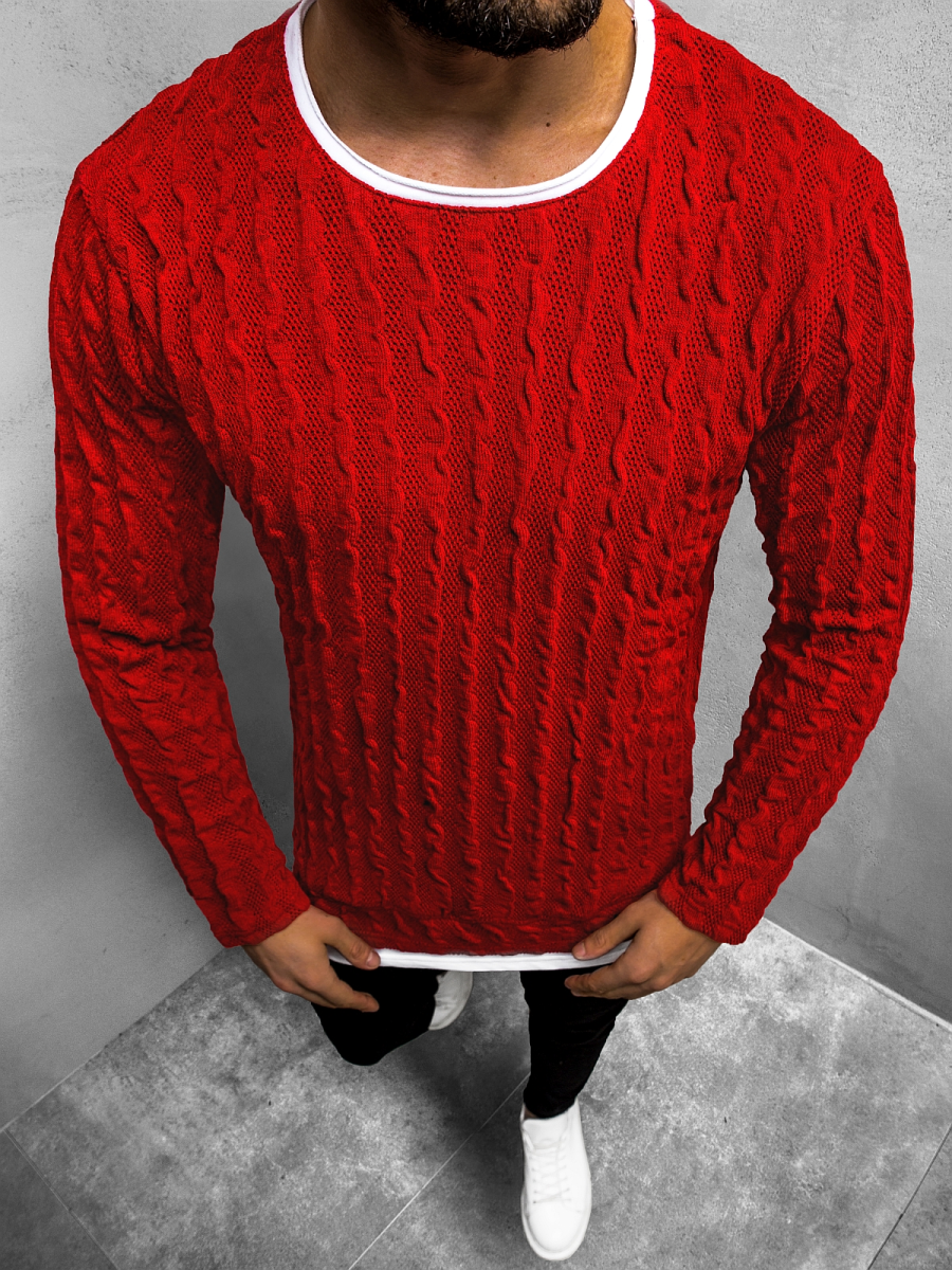 Pullover Homme Rouge OZONEE MACH/2137Z | OZONEE