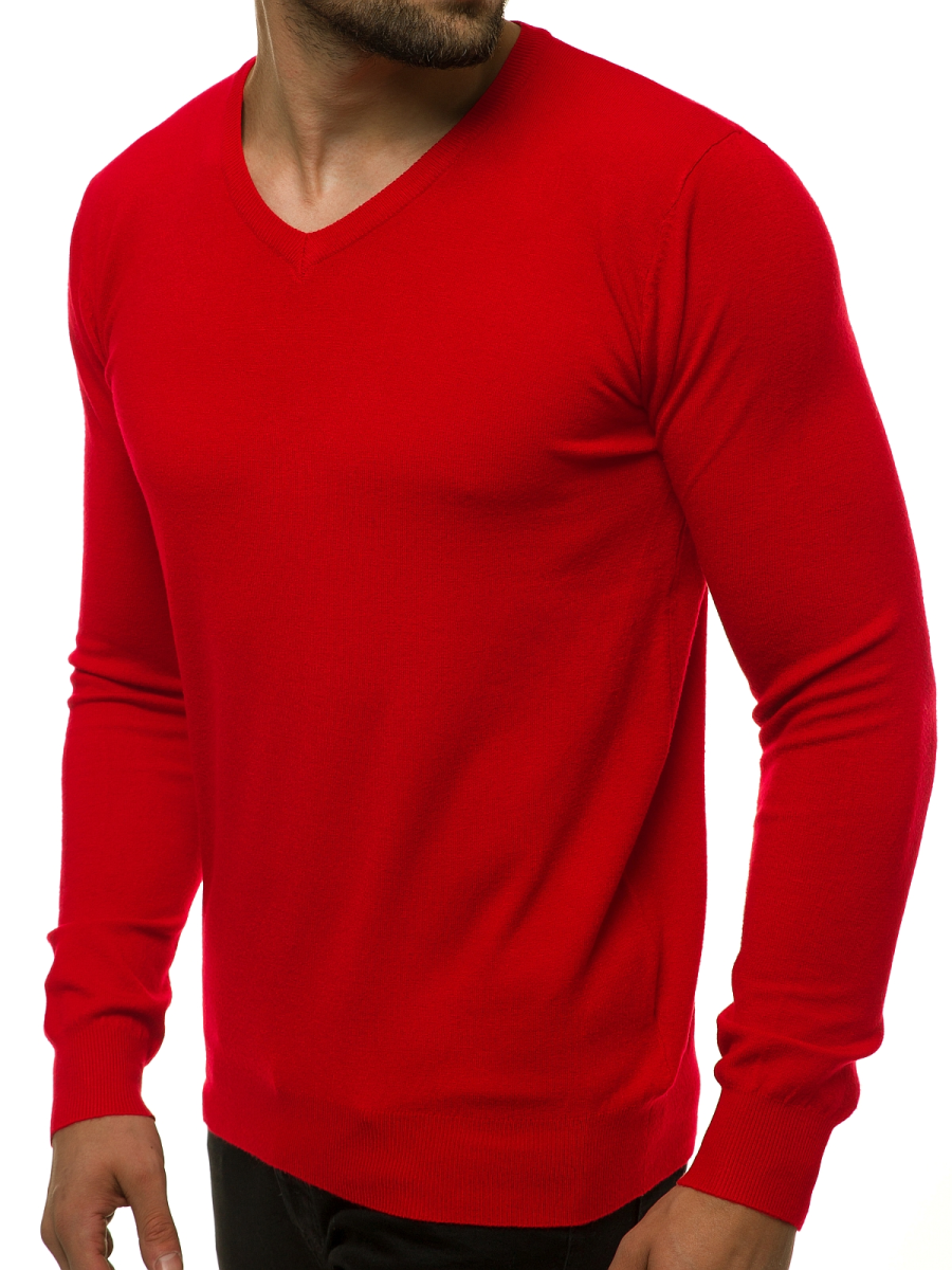 Pullover Homme rouge foncé OZONEE TMK/YY03/6 | OZONEE