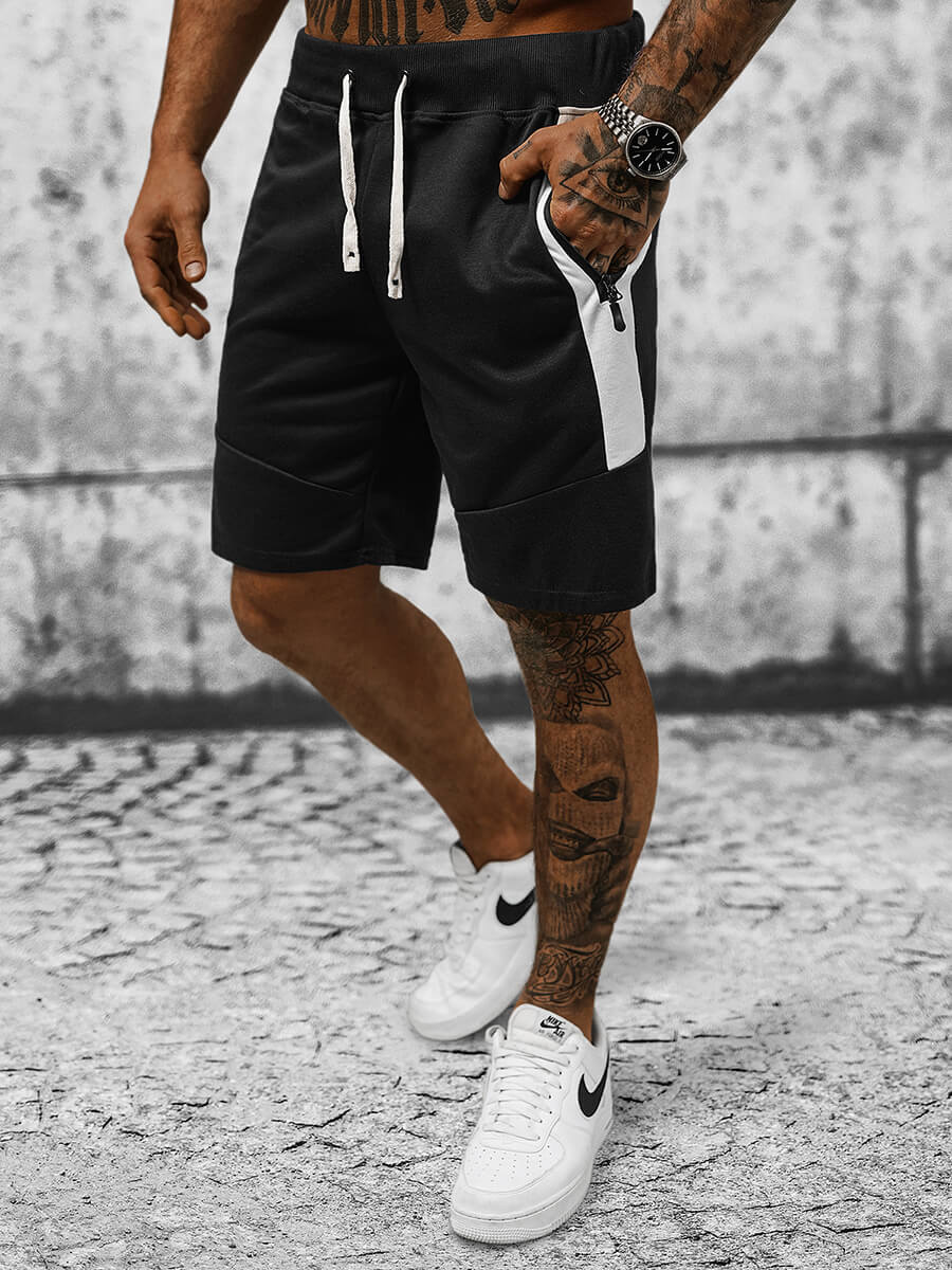 Short Homme Noir OZONEE JS/8K936 | OZONEE