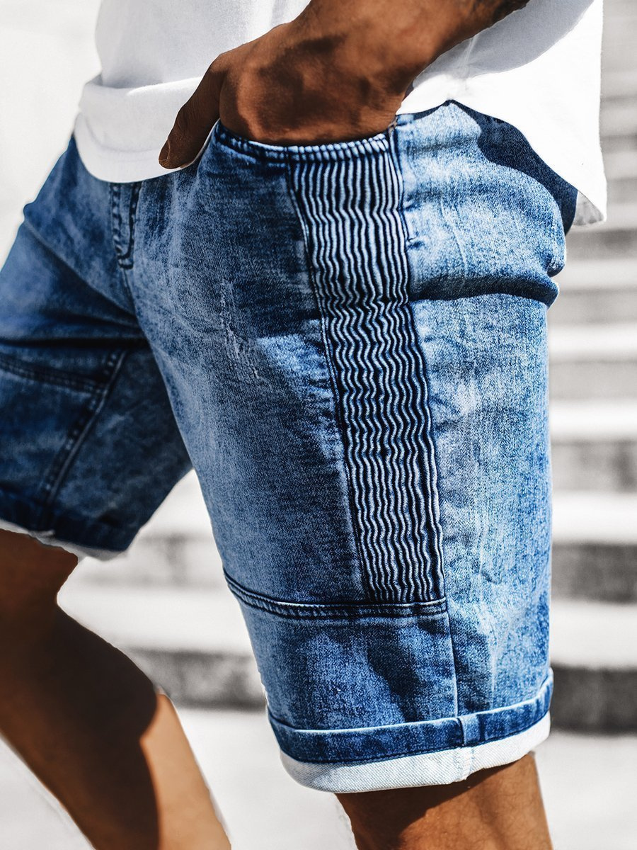 Short en jean Homme Bleu OZONEE RF/HY319 | OZONEE