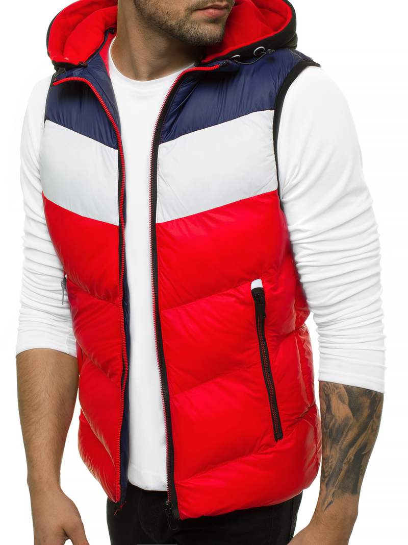 Veste sans manches Homme Rouge OZONEE N/6500 | OZONEE