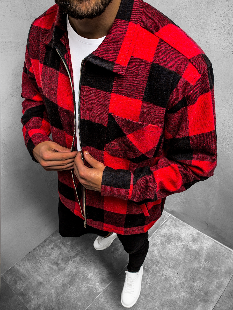 Chemise Veste Homme Rouge OZONEE O/DR2021 | OZONEE