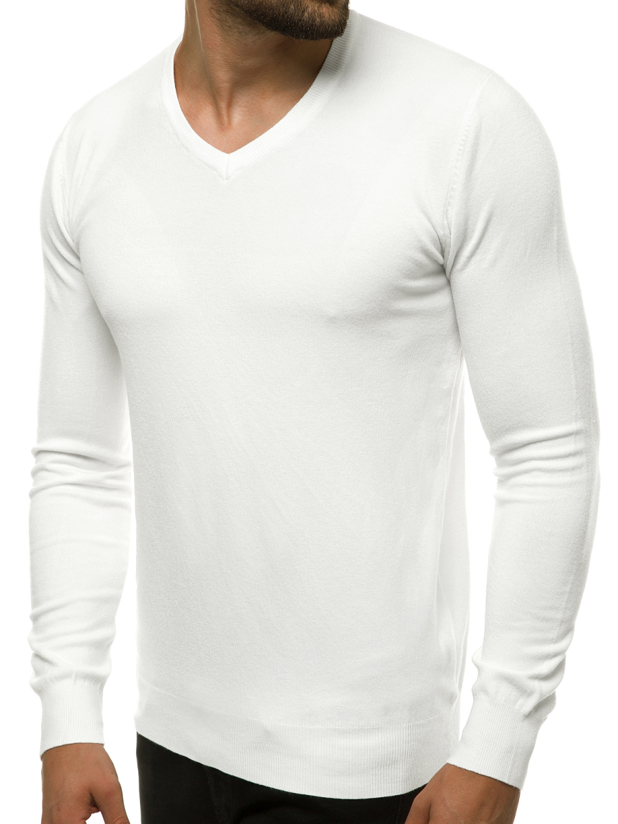 Pullover Homme Blanc OZONEE TMK/YY03/2 | OZONEE