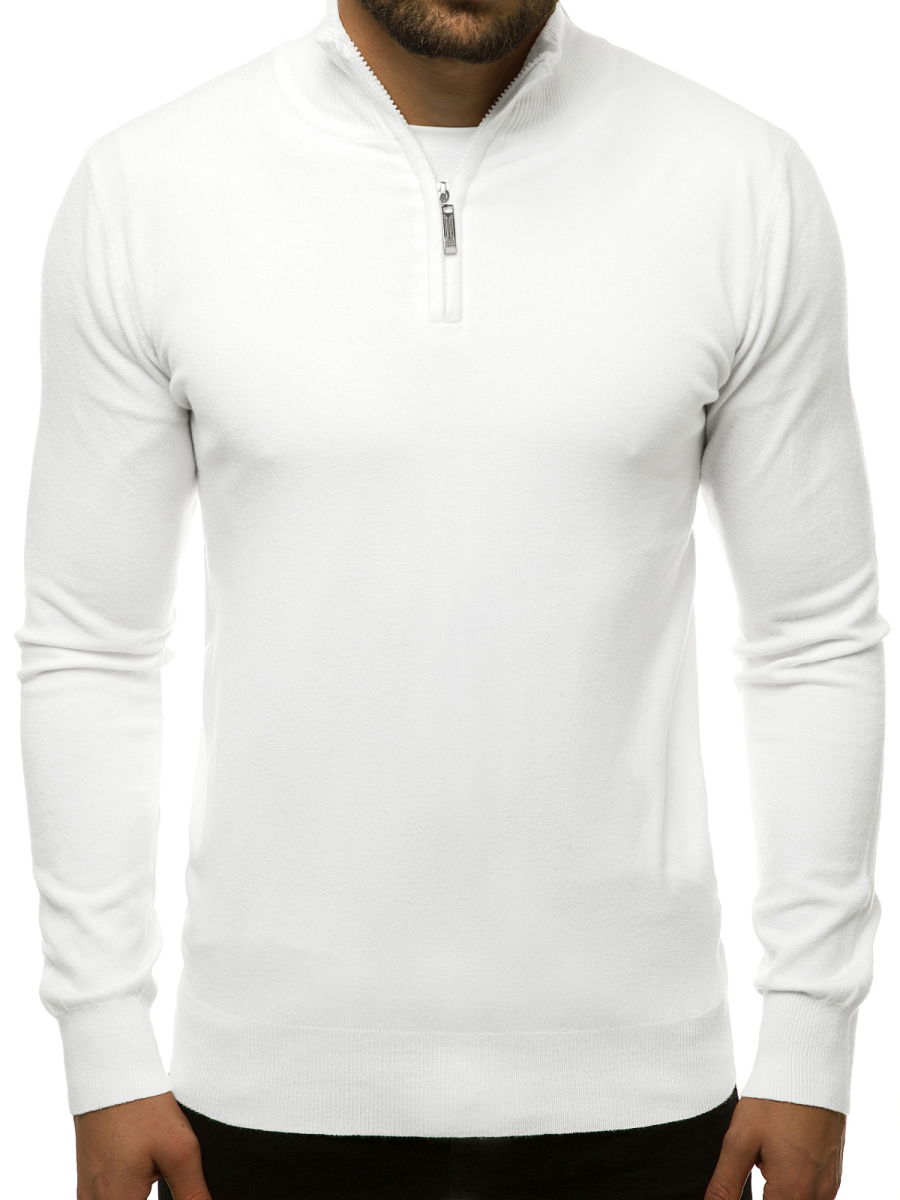 Pullover Homme Blanc OZONEE TMK/YY08/2 | OZONEE
