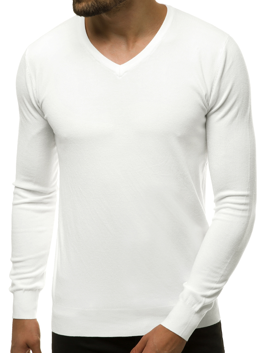 Pullover Homme Blanc OZONEE TMK/YY03/2 | OZONEE