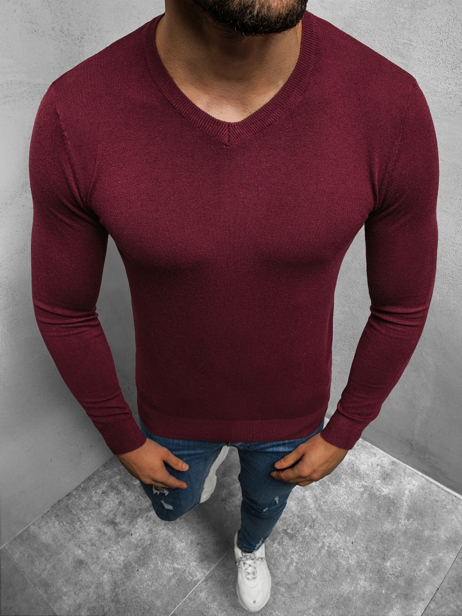 Pullover Homme Bordeaux OZONEE TMK/YY03/15Z | OZONEE