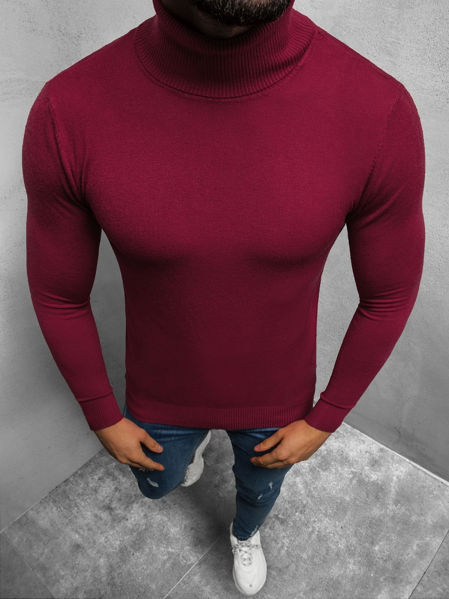 Pullover Homme Bordeaux OZONEE TMK/YY02/15Z | OZONEE